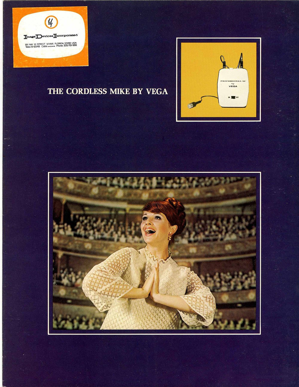Vintage Vega Wireless Microphone Ads from the '70s and '80s