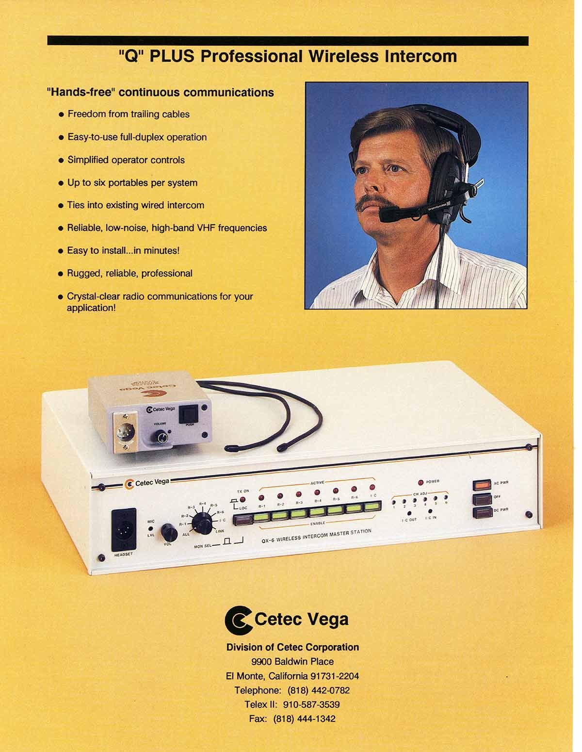 Vintage Vega Wireless Microphone Ads from the '70s and '80s